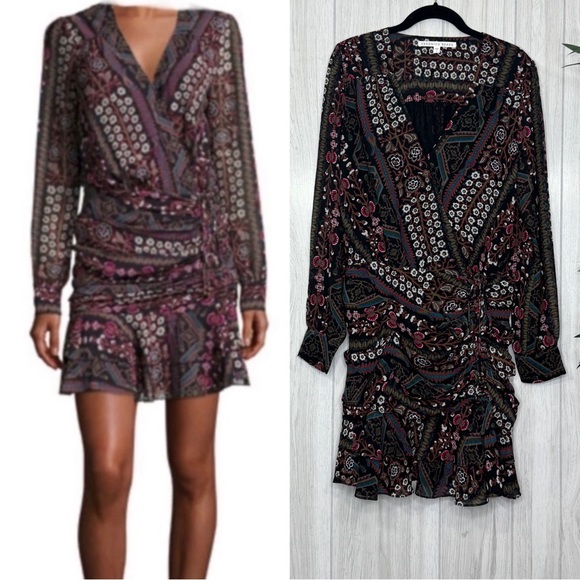Veronica Beard | Dresses | Veronica Beard Edison Ruched Flounce Printed ...